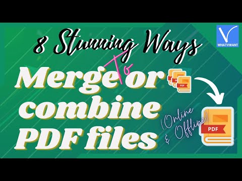 8 stunning ways to merge or combine PDF files into one PDF document.