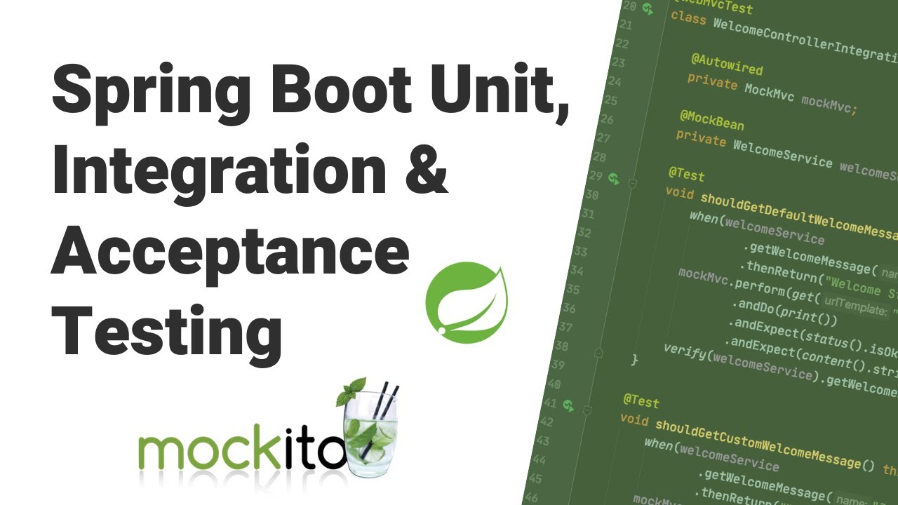 Spring Boot Testing a REST Controller with Unit, Integration & Acceptance Tests