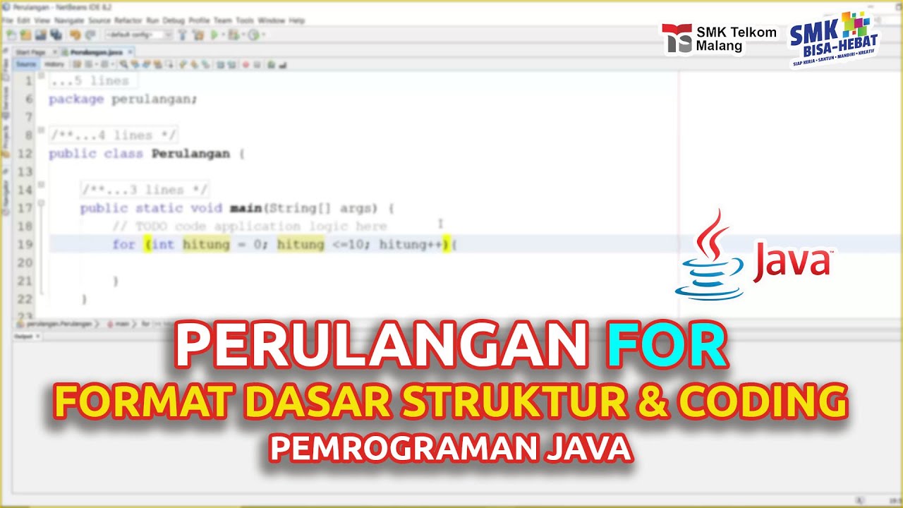 Perulangan FOR (Counted Loop) - Dasar Pemrograman JAVA