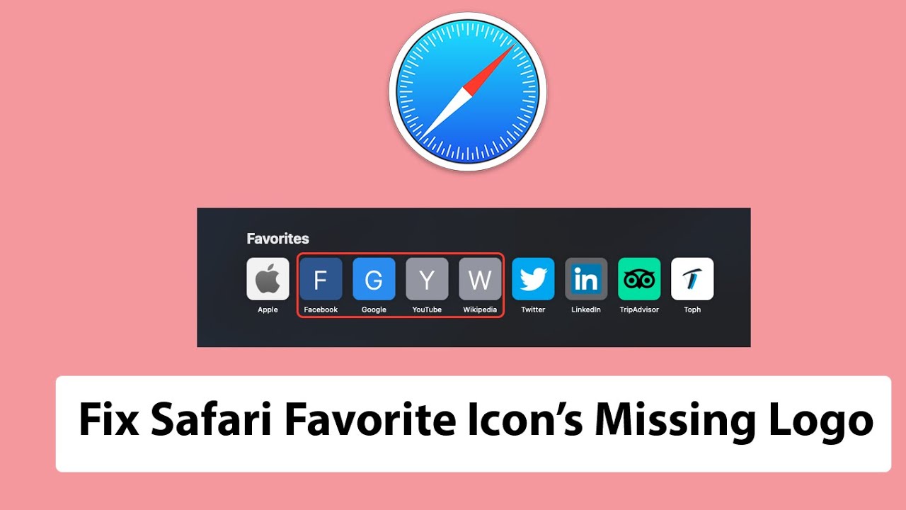 Fix Safari's favourite icon's missing logos