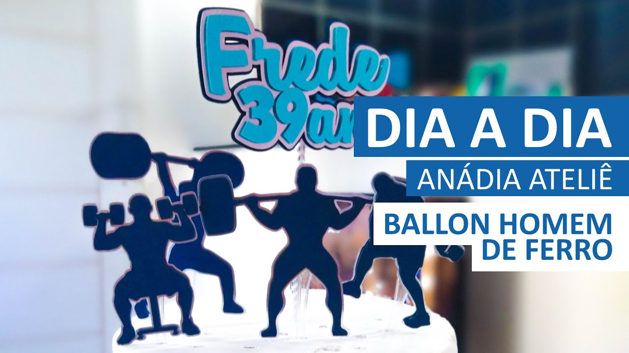 Topo de Bolo Academia!!! Dia a dia – Anádia Ateliê