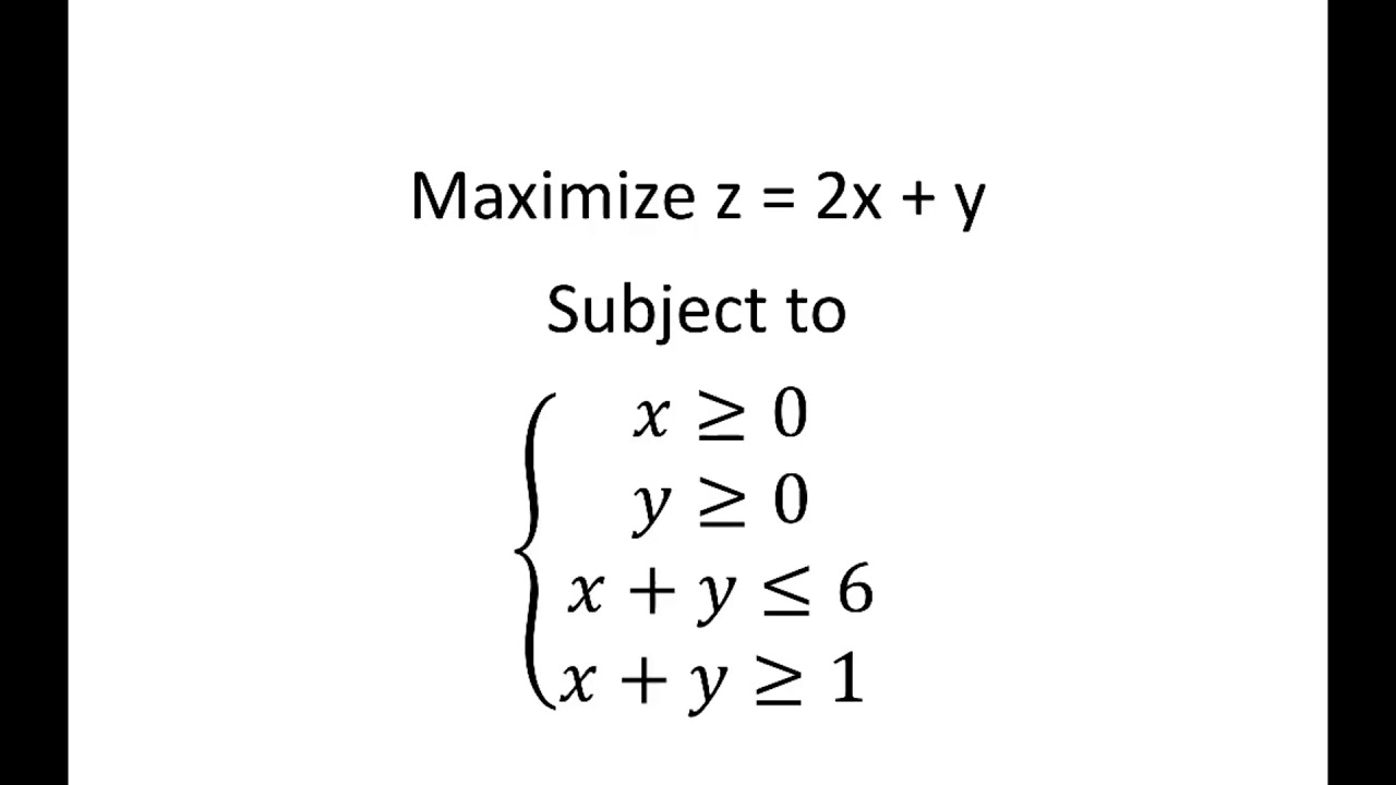 Maximize Objective Function Given Constraints. Part 1