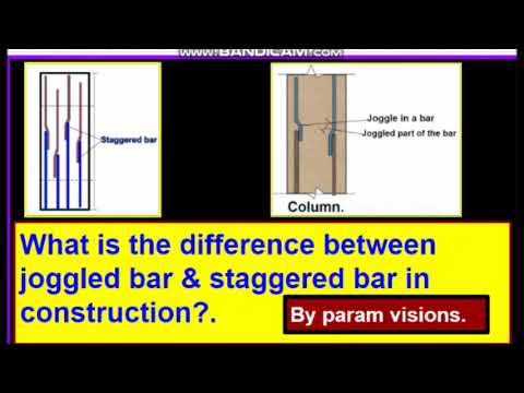What is the difference between joggled bar & a staggered bar in construction?