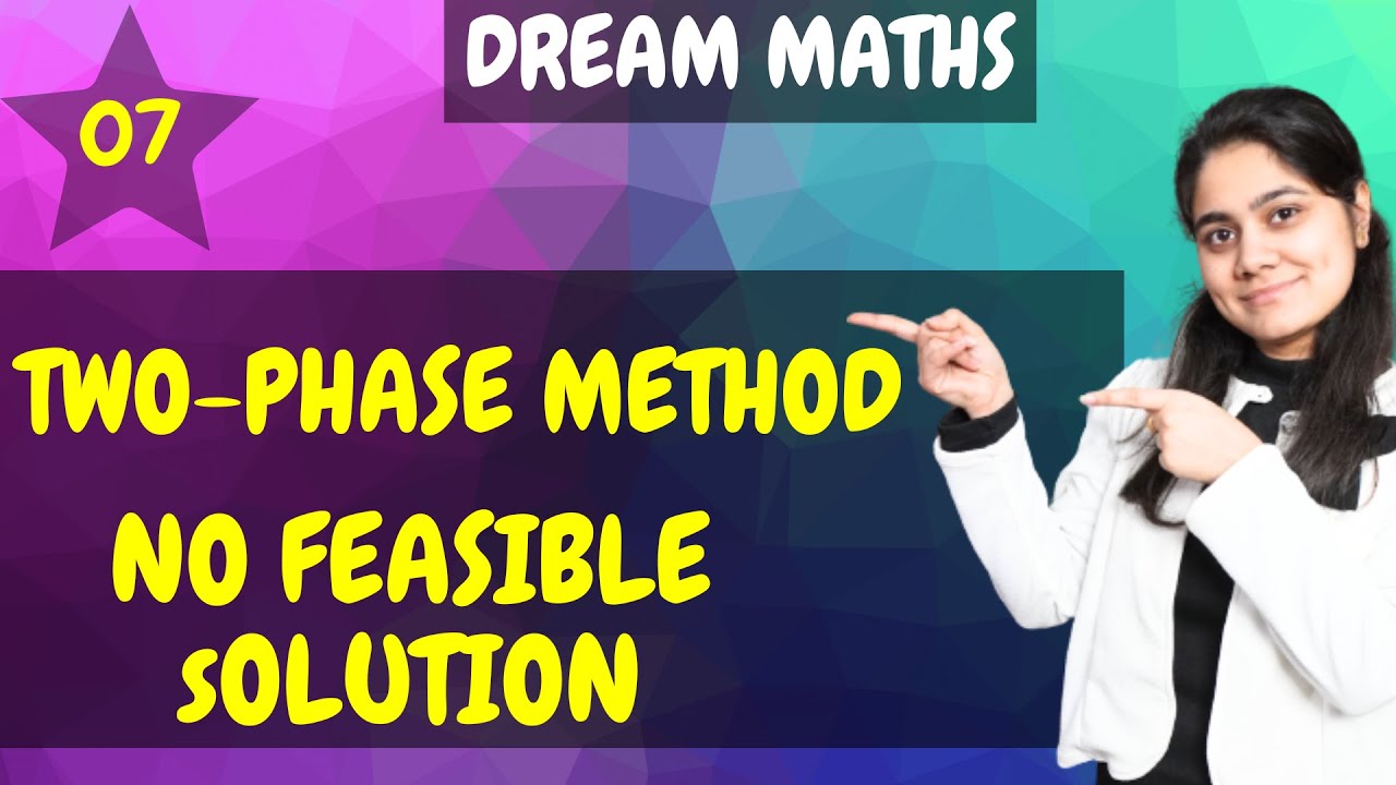 Introduction to Two Phase Method|No Feasible Solution|Simplex Method|Linear Programming|Dream Maths