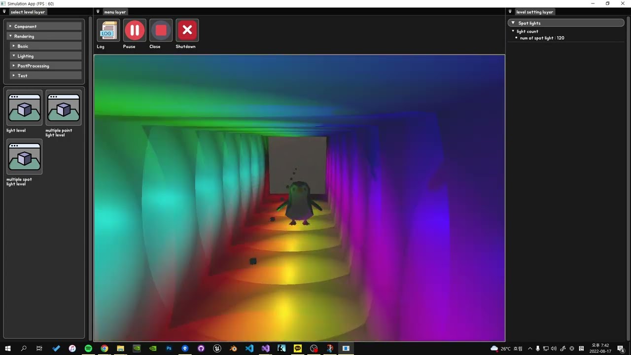 DirectX12 Simulation - [Multiple Spot Light Level]