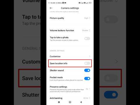 How to save camera picture location info #shorts