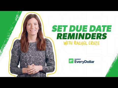 Due Date Reminders in EveryDollar