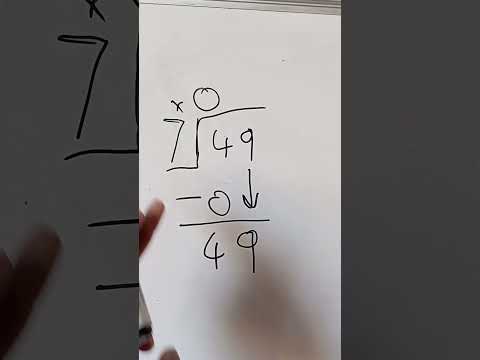 49 divide by 7 using the long division method