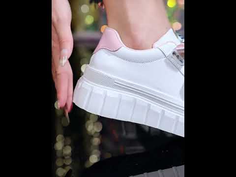 Women's Solid Color Casual Sneaker Ribbon Lace #shoes #sneakers