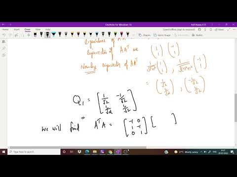 SINGULAR VALUE DECOMPOSITION