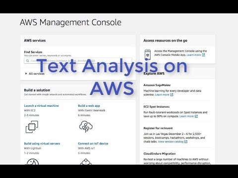 Text analysis (Sentiment analysis) on AWS