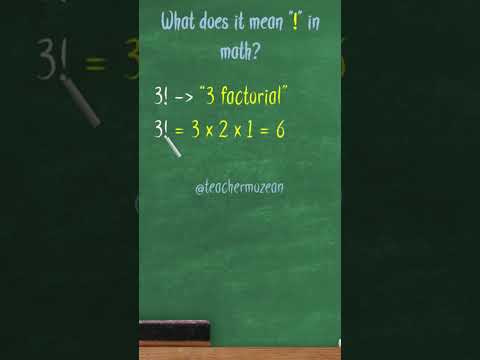 What does the exclamation "!" point mean in math? #shorts