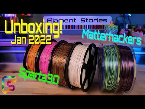 ​Unboxing 3D Printing Silk Metal Rainbow and Quantum Coextrusion two-color filament!!