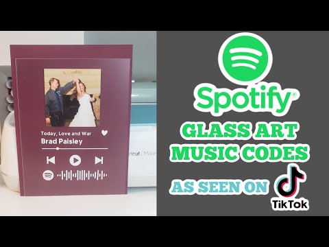 Spotify glass artwork with Cricut - Easy beginner tutorial Spotify code frame from TikTok trending
