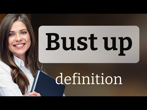 Bust up โข BUST UP meaning