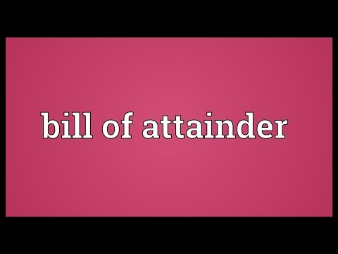 Bill of attainder Meaning