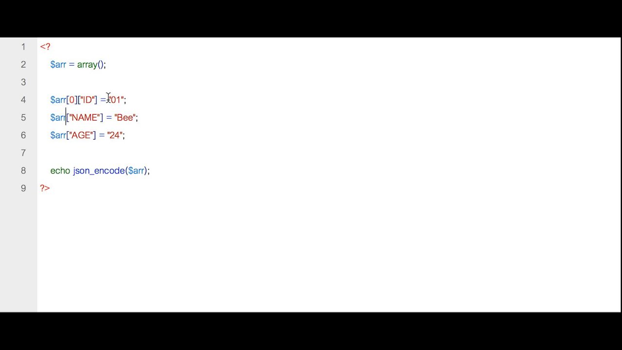 B-TEST[01]*PHP Array to JSON
