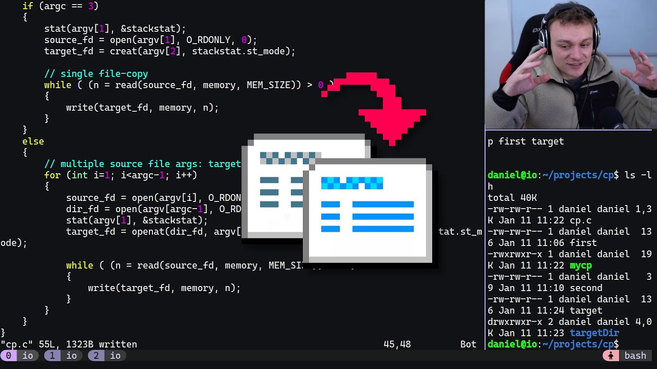 Coding the Copy Command (cp) in Raw C