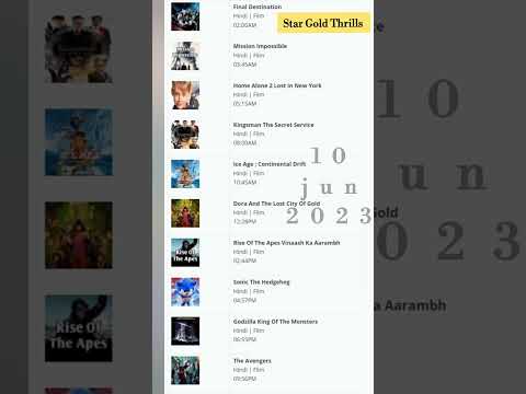 Star Gold Thrills Today Schedule List On 10 jun 2023 Today Schedule List l