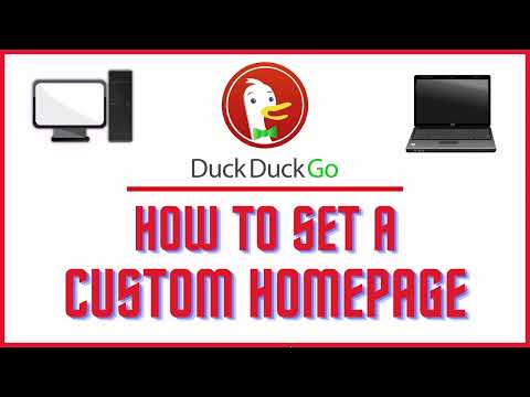 How To Set A Custom Homepage On The DuckDuckGo Web Browser | PC Tutorial