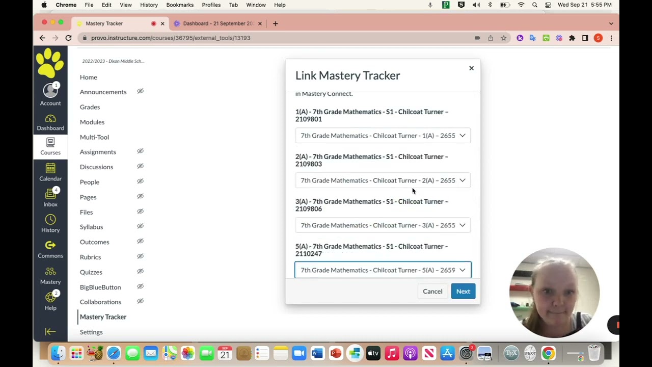 PCSD Mastery Tracker Set Up