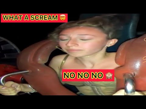 Girl's Hilarious Slingshot Ride Scream π€―| The most beautiful girl ride slingshot π€©π₯