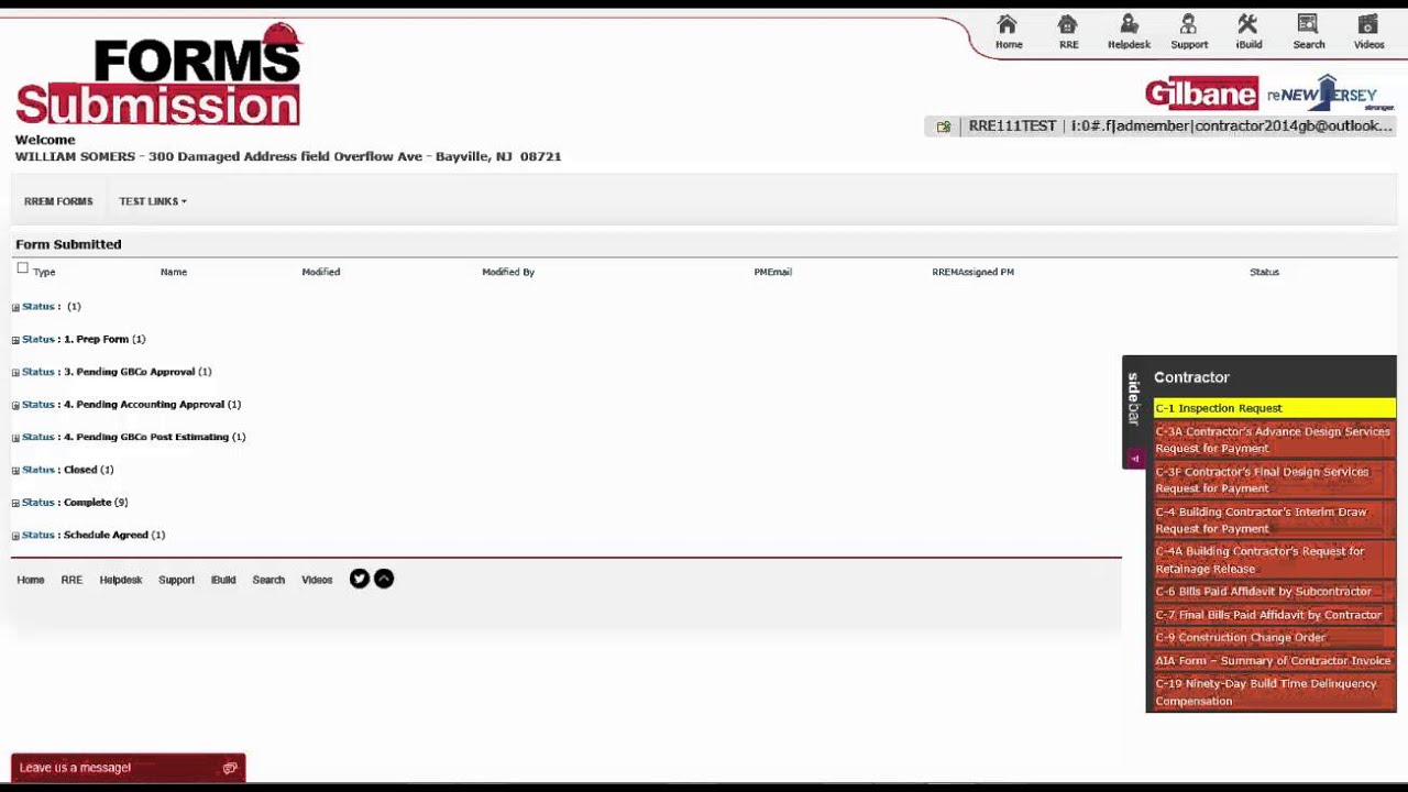 How to submit a C form - C1/C14/C2/C5/C4