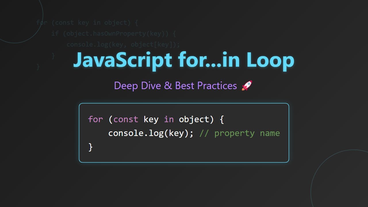 JavaScript for...in Loop: Master Object Property Iteration