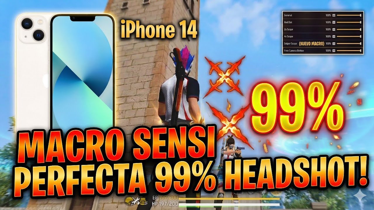“La Sensibilidad SECRETA para TODO ROJO en iPhone 14 🔥 Free Fire (Nueva Configuración)”