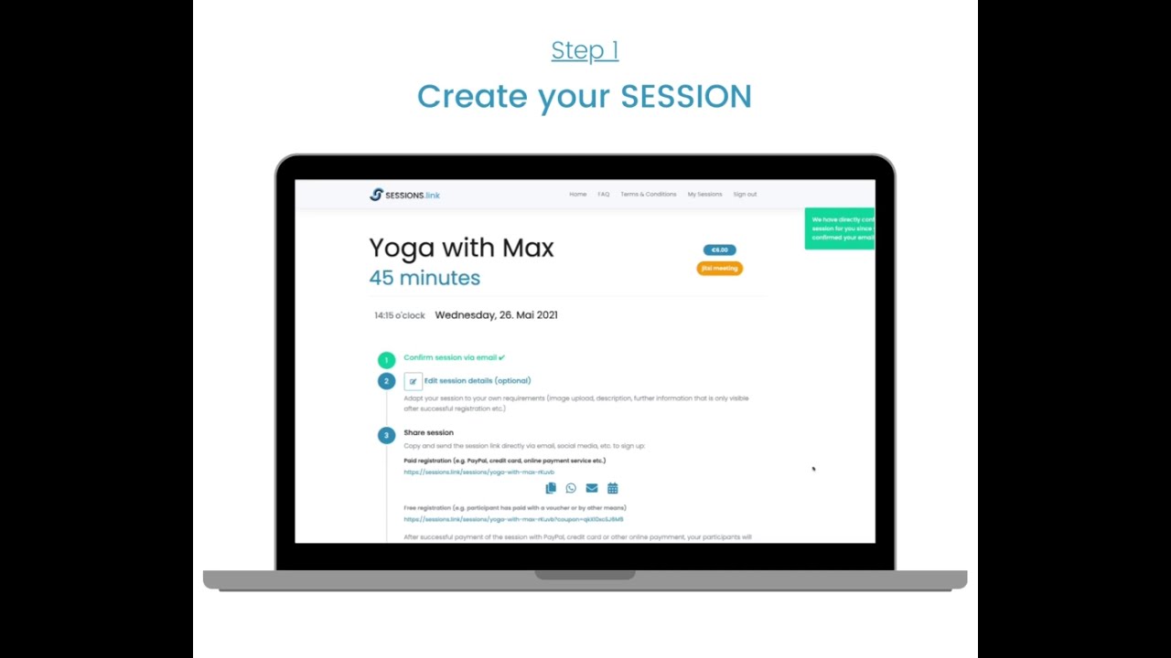 How To Create & Manage Your SESSION