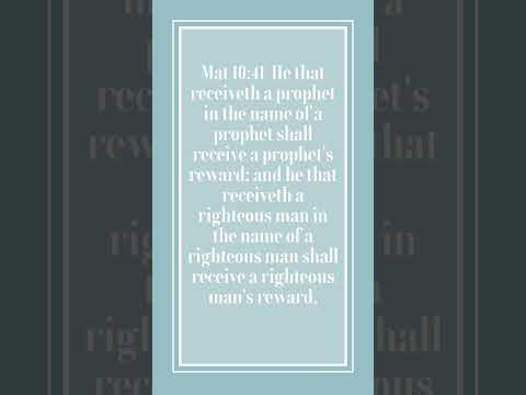 Matthew 10:41 KJV #truth #love #hope #bible #shorts