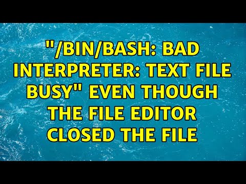 "/bin/bash: bad interpreter: Text file busy" even though the file editor closed the file