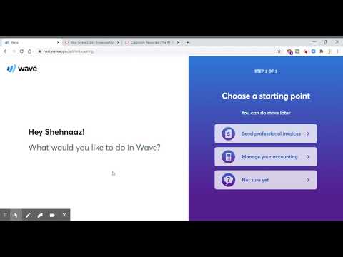 WaveApps Register and Choose Invoice Desktop