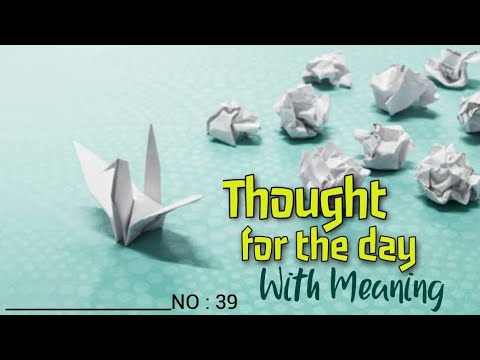 Thought for the Day in English with Meaning | Daily Thought | Thought of the Day | Quotes on life