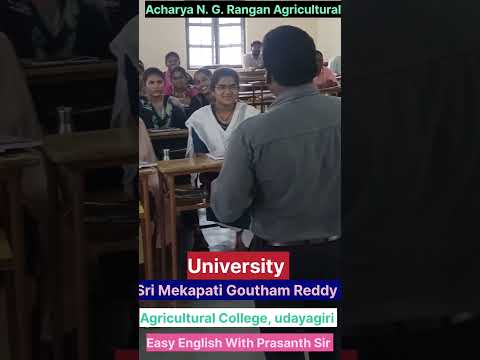 spoken English class at Acharya N. G. Rangan Agricultural University by Prasanth sir#englishworkshop
