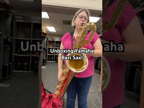 Unbox a new Bari Sax w/me! #banddirector #band #barisax #unboxing #saxophone #yamaha #baritonesax