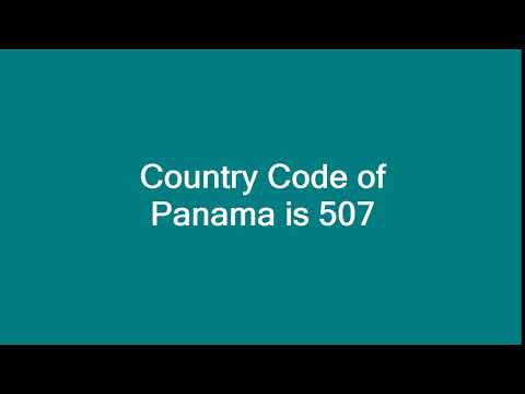 Country Code of Panama is 507