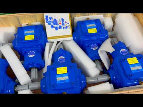 T Series 90 degree right angle spiral bevel gearbox | Singapore | 25mm | 1 input 2 output shafts