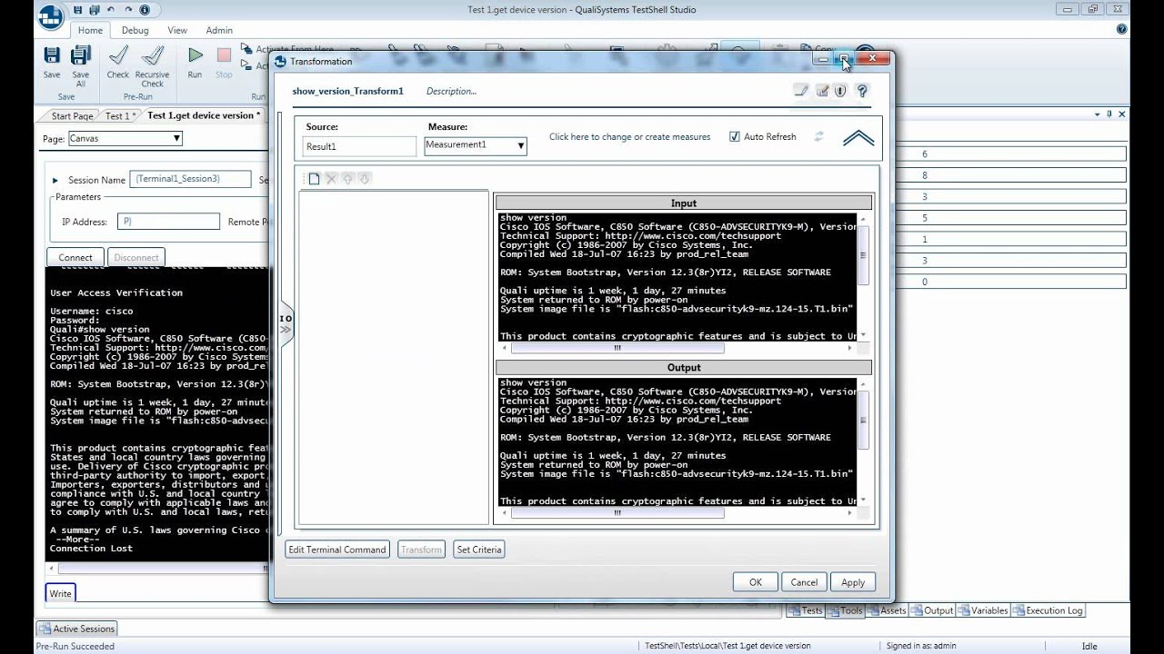 My first telecom test