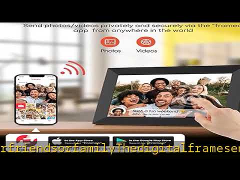 Frameo 10.1 Inch WiFi Digital Picture Frame, 1280x800 HD IPS Touch Screen Photo Frame Electronic, 3