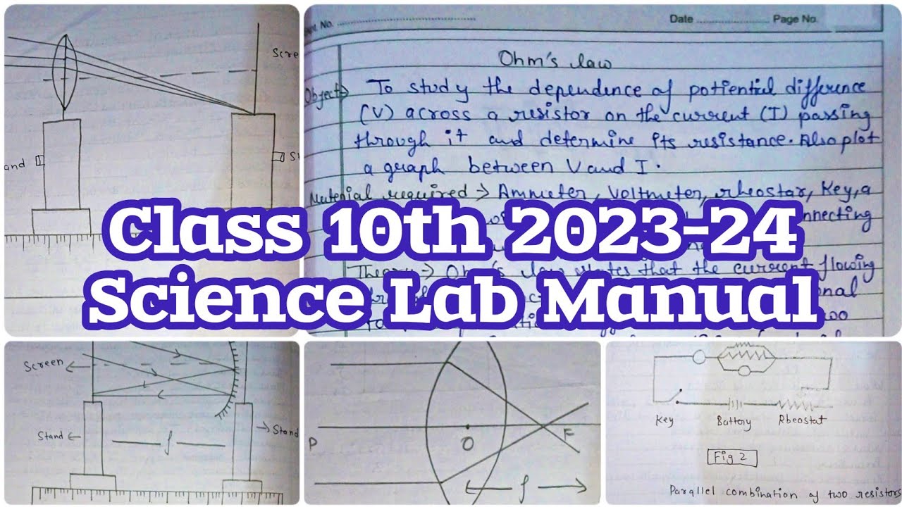 Class 10th 2023-24 SCIENCE Lab Manual Handwritten Activities