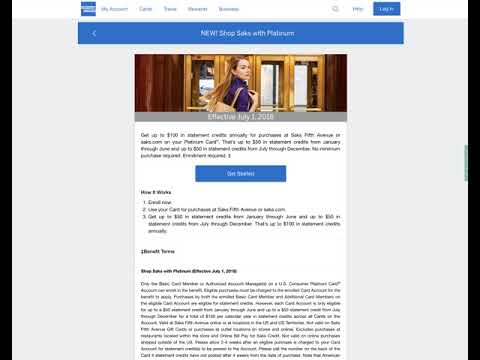 Register Your AMEX Platinum Consumer Card For $100 In Free Annual Spending At Saks