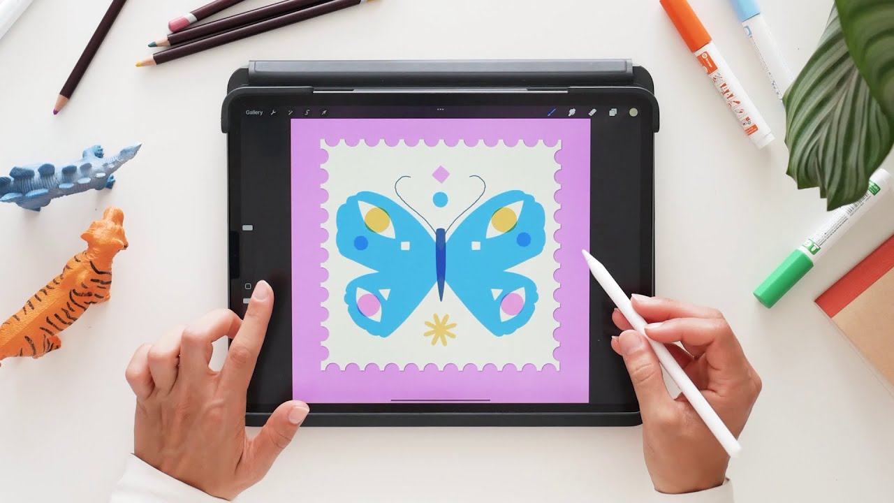 Procreate Brush Stamp Set Butterflies: Overview & Tutorial