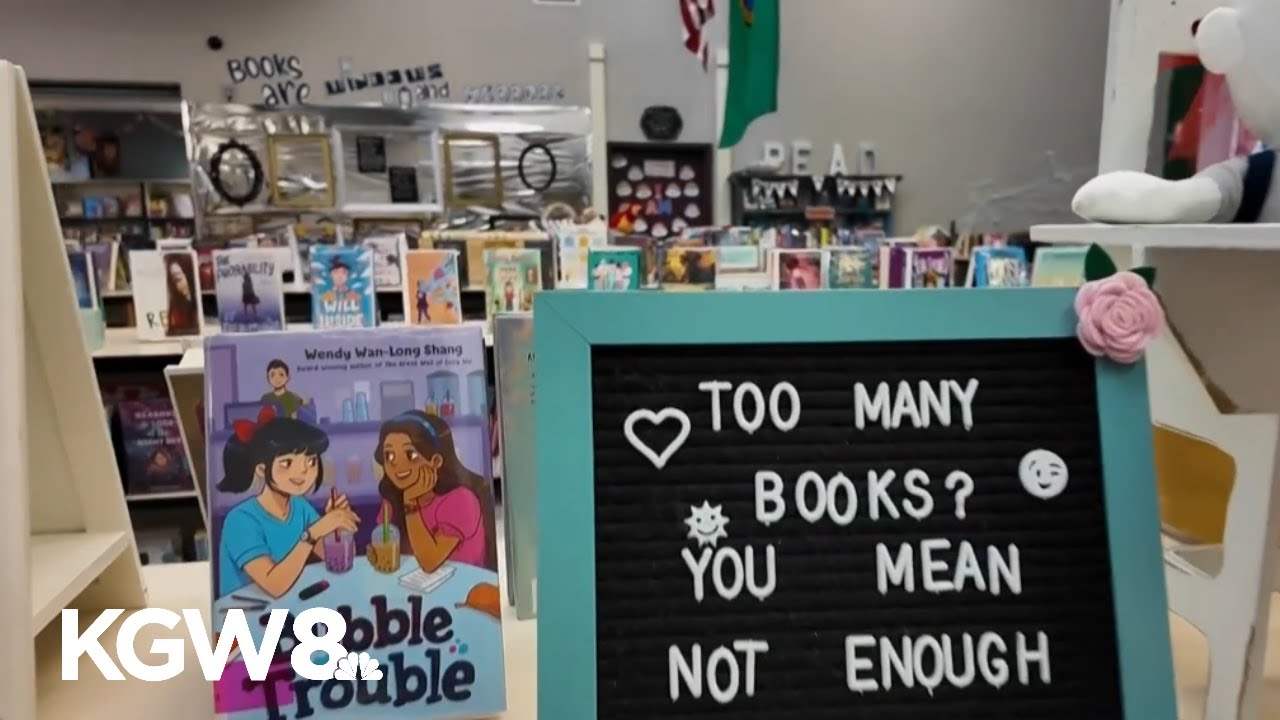 Middle school librarian working to replace books damaged by burst pipe