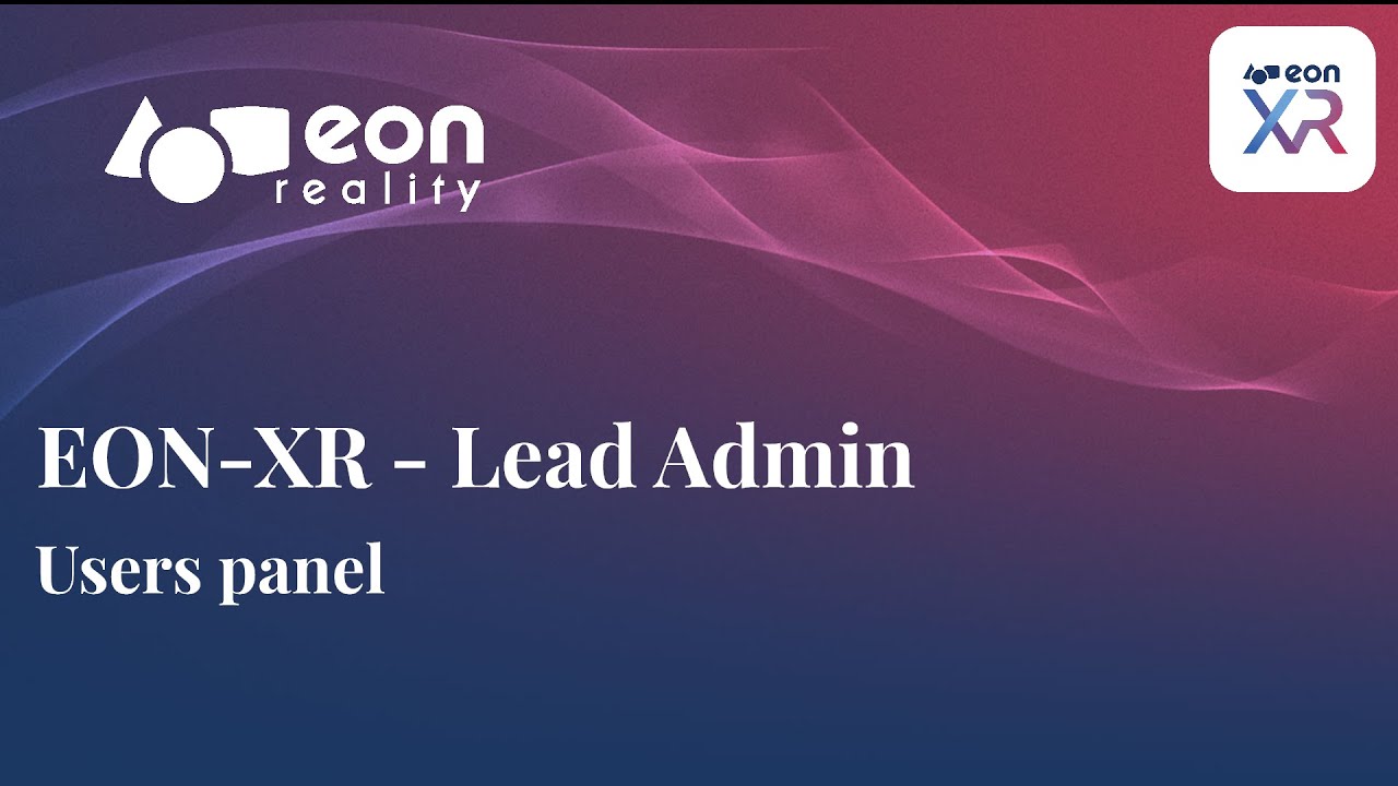 003 EON-XR Admin - Users panel