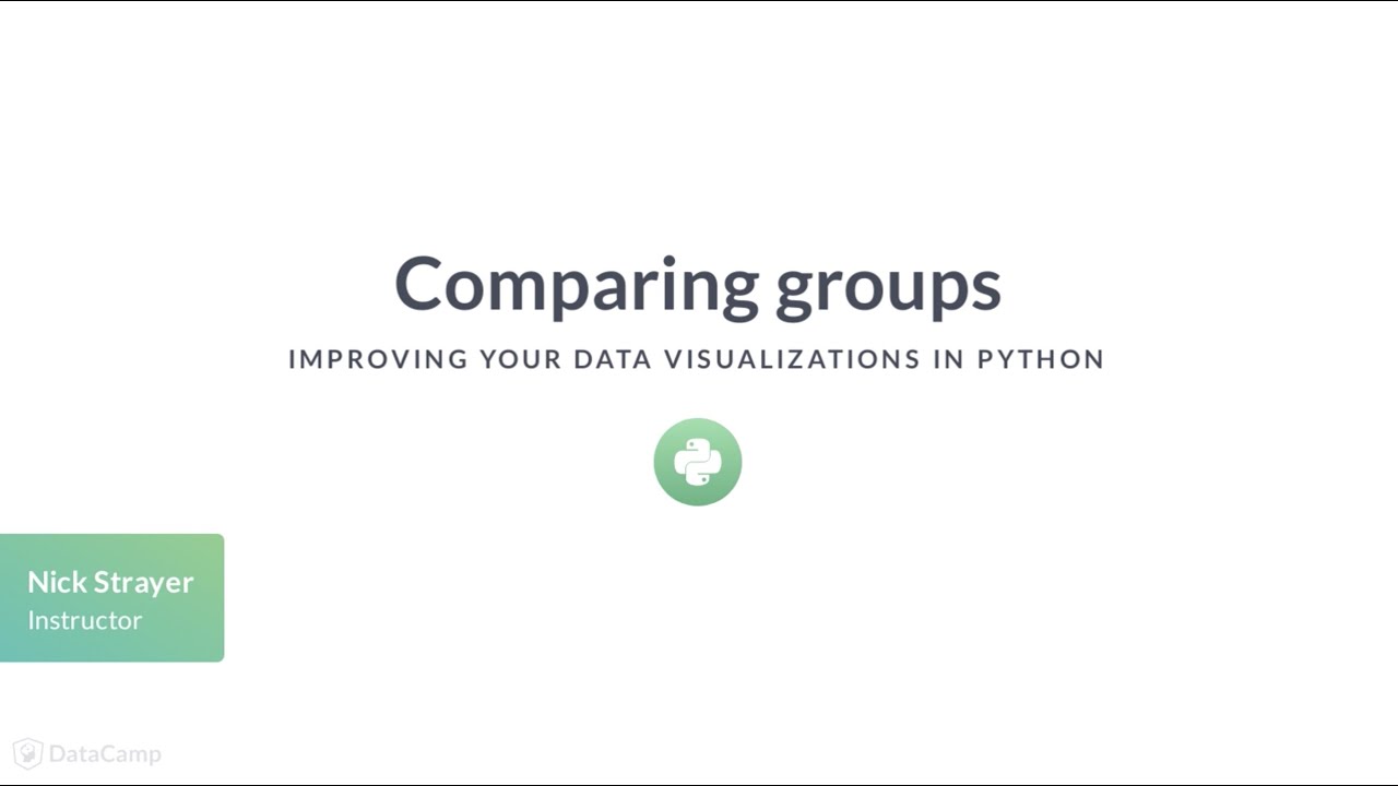 Python Tutorial: Comparing groups