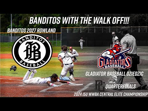 Gladiator Baseball Dziedzic vs Banditos 2027 Rowland | Banditos with the WALK OFF!!