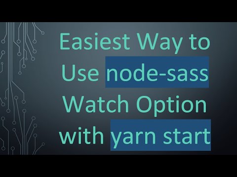 Easiest Way to Use node-sass Watch Option with yarn start