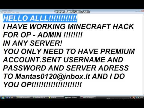 Minecraft force op hack working for any version!!!!IN ALL SERVERS!!!!!!!!!!!!
