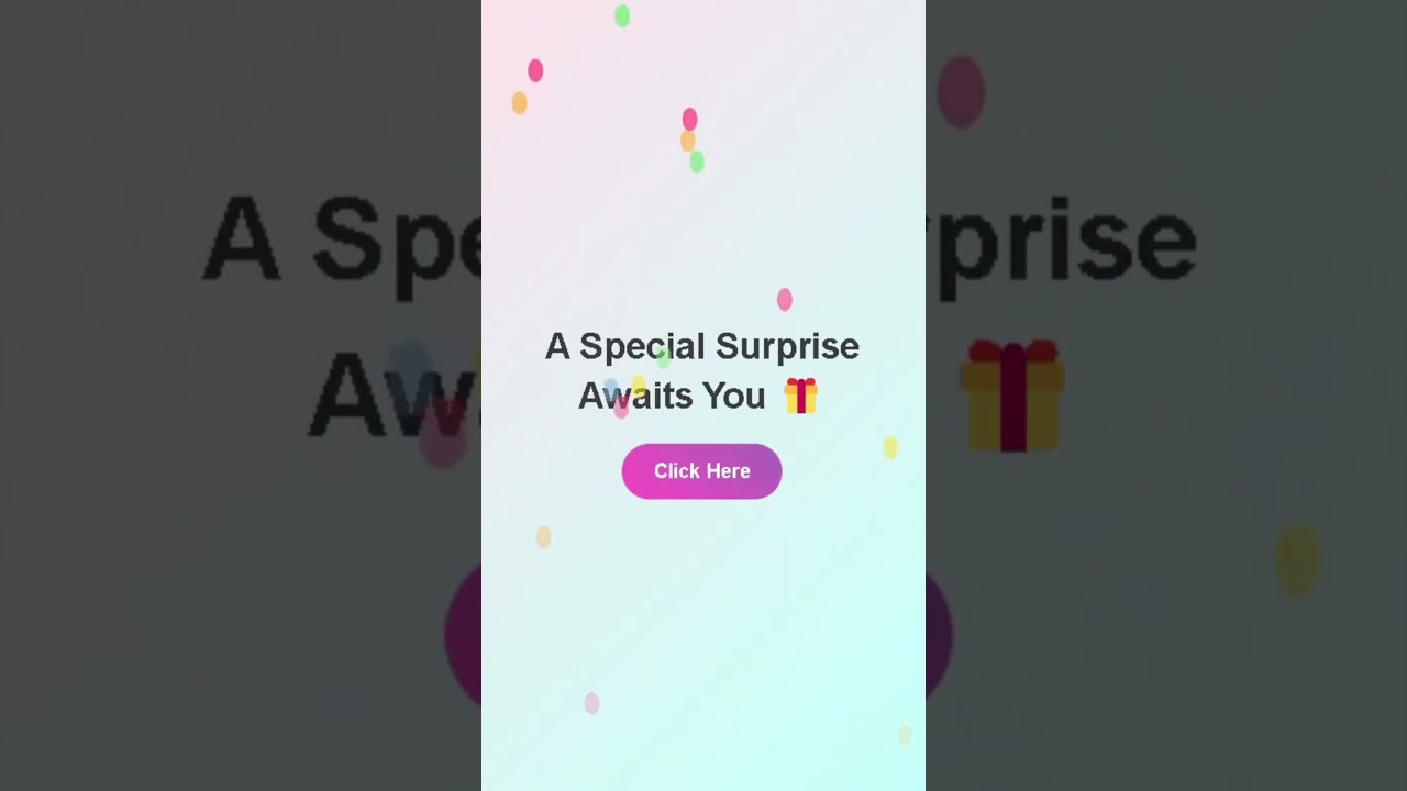 Happy Birthday Dear ♥️ | Birthday Wish Website Using CSS | Source code 👇#viral #shorts #coding